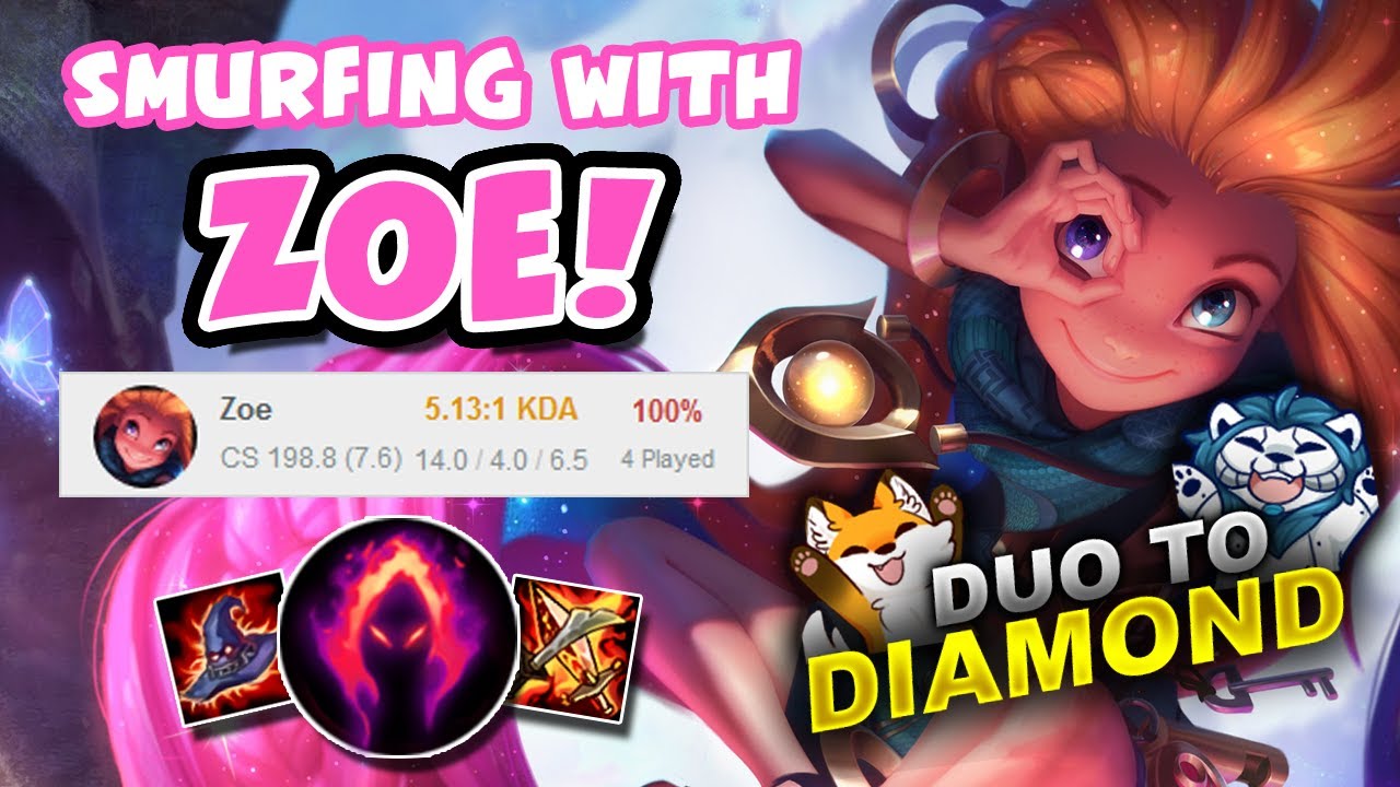 SMURFING WITH ZOE! DUO TO DIAMOND - VICKSY | League of Legends - YouTube