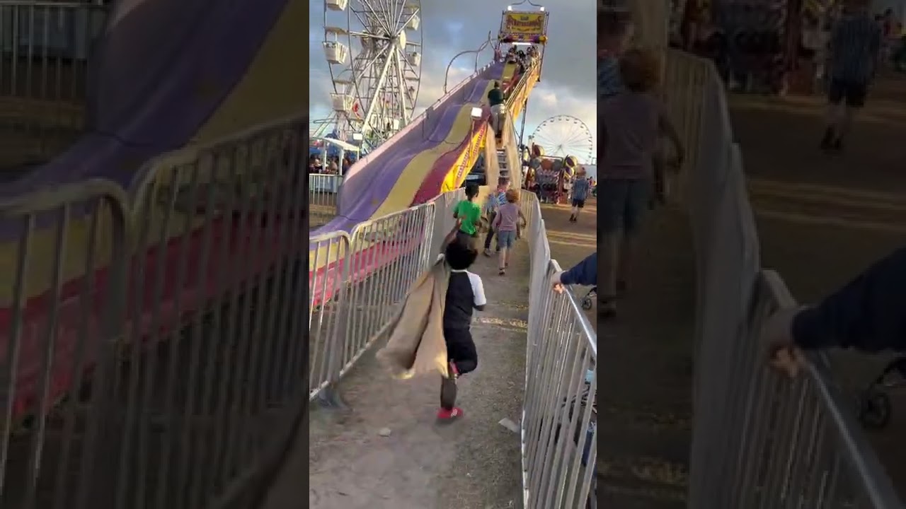 This is a kid that went WEEEE Down this crazy bug slide 😱 - YouTube