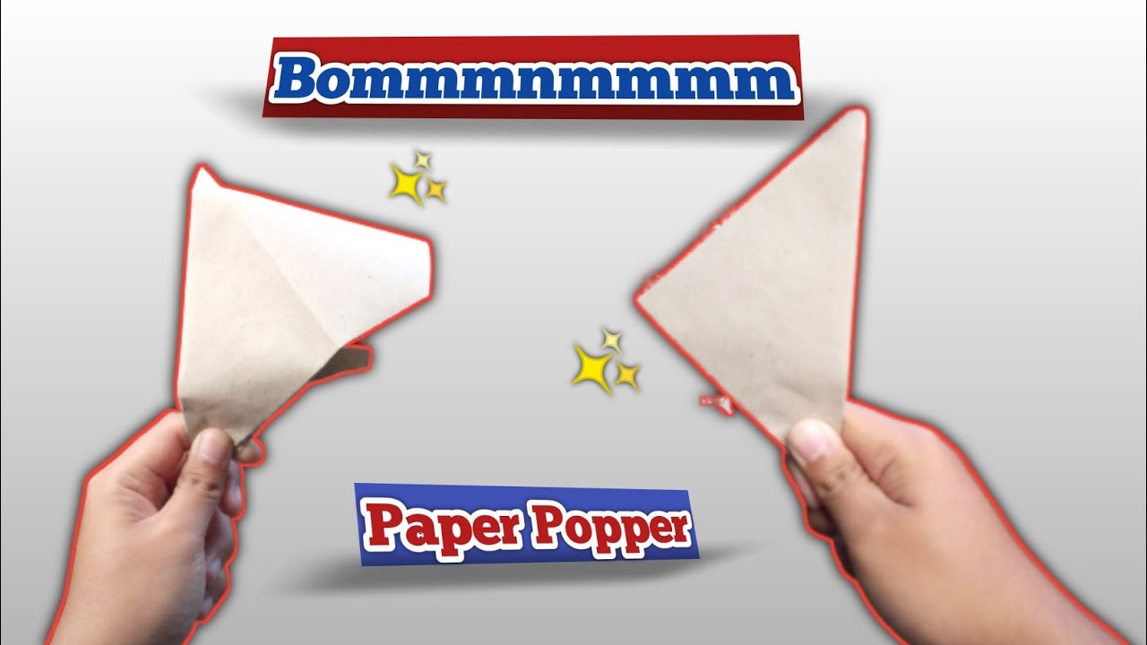 How To Make A Paper Popper - Easy Origami - YouTube