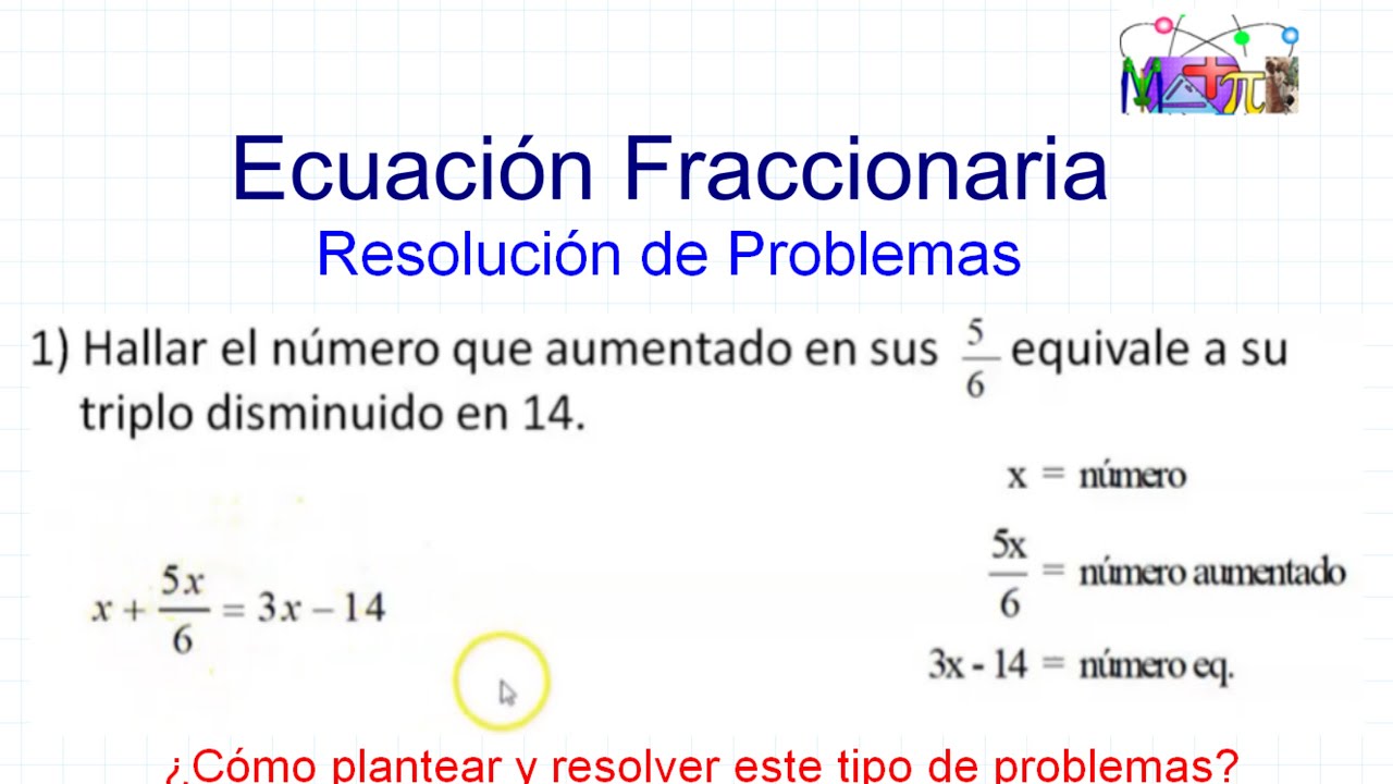 ESTRATEGIA Y PASOS PARA RESOLVER PROBLEMAS CON FRACCIONES ALGEBRACIAS ...