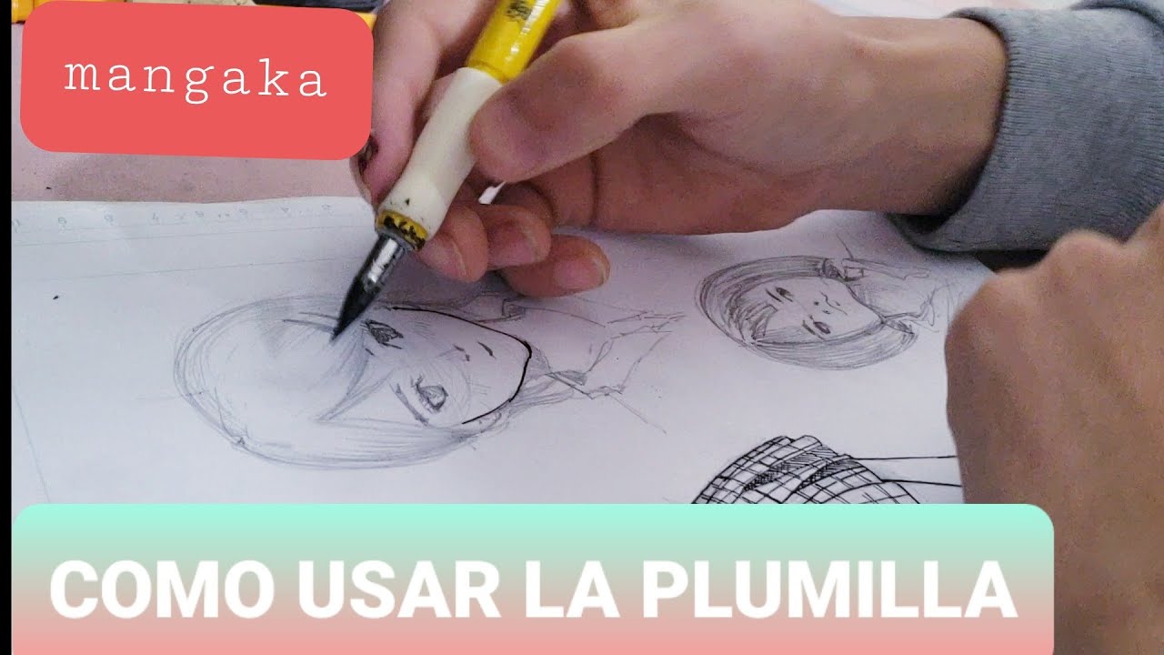 COMO usar la plumilla g-pen para entintar tus mangas - YouTube
