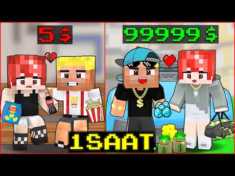 FAKİRLİKTEN ZENGİNLİĞE DOĞRU EFEKAN VE SEVGİLİSİNİN HAYAT FİLMİ! 😂 -Minecraft