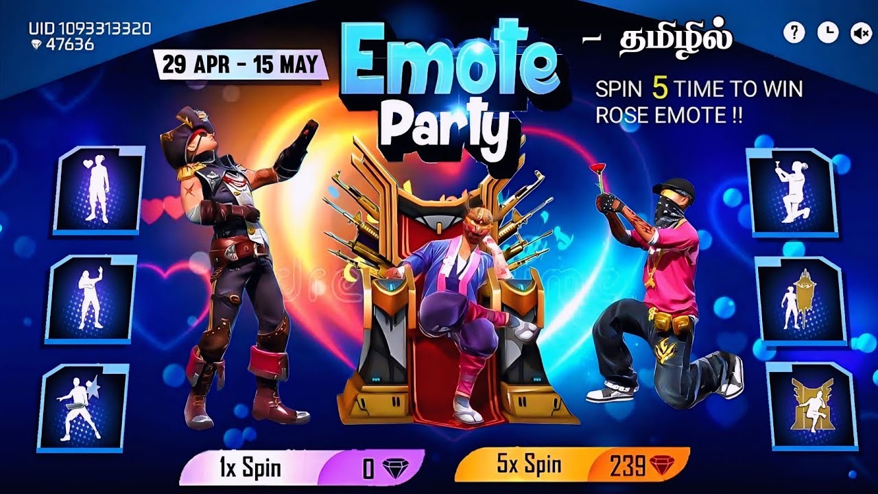 🔥 EMOTE PARTY 🥳 200% CONFIRM 😯 RARE EMOTE RETURN 🤩 EMOTE ROYALE EVENT ...