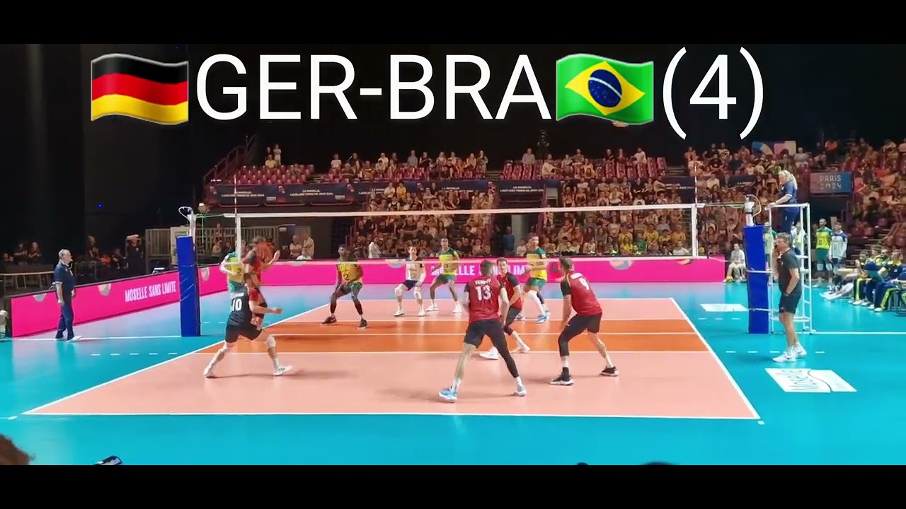 🏐🇩🇪GER-BRA🇧🇷🏐(ชาย5เเต้มสุดท้ายเซ็ต 4) - YouTube