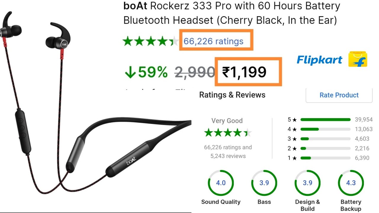 🔥💛boAt Rockerz 333 Pro with 60 Hours Battery Bluetooth Headset - YouTube