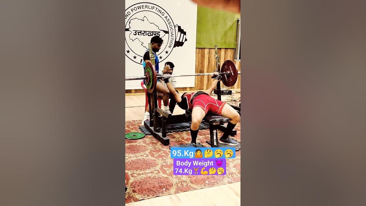 Heaviest Bench Press in India 95.kg Weight 74.Kg #shorts #youtubeshorts 😱 - YouTube