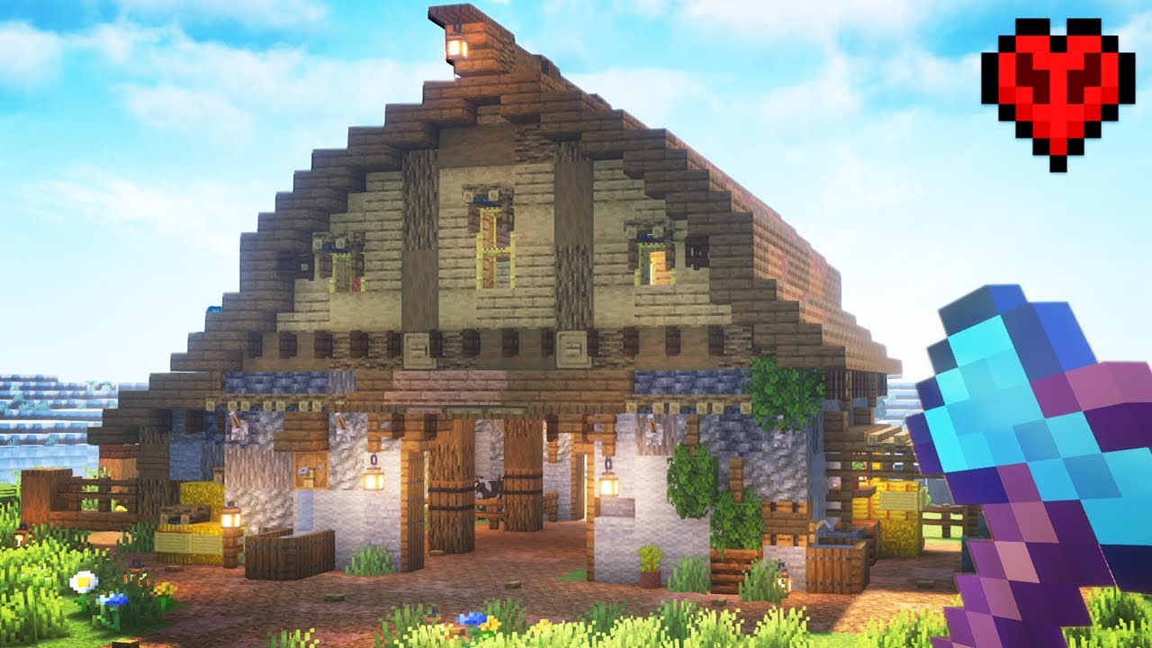 I Built the ULTIMATE Barn in Hardcore Minecraft - YouTube