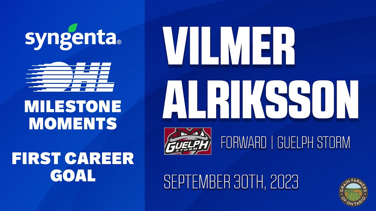 OHL Milestone Moments | Vilmer Alriksson | First Career Goal - YouTube
