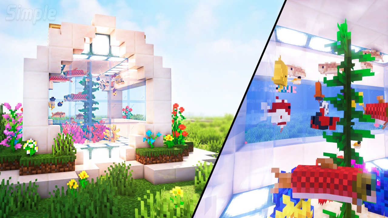 Precioso Acuario Moderno en 5 minutos | Minecraft Tutorial - Cómo Hacer ...