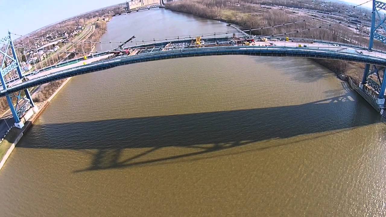 Toledo Anthony Wayne Bridge Construction Aerial Video shot with DJI ...