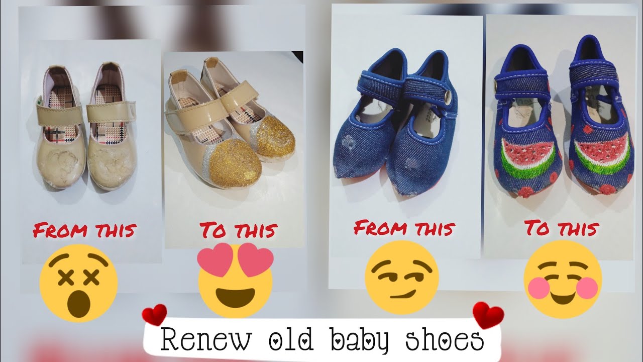 how to renew old baby shoes - YouTube