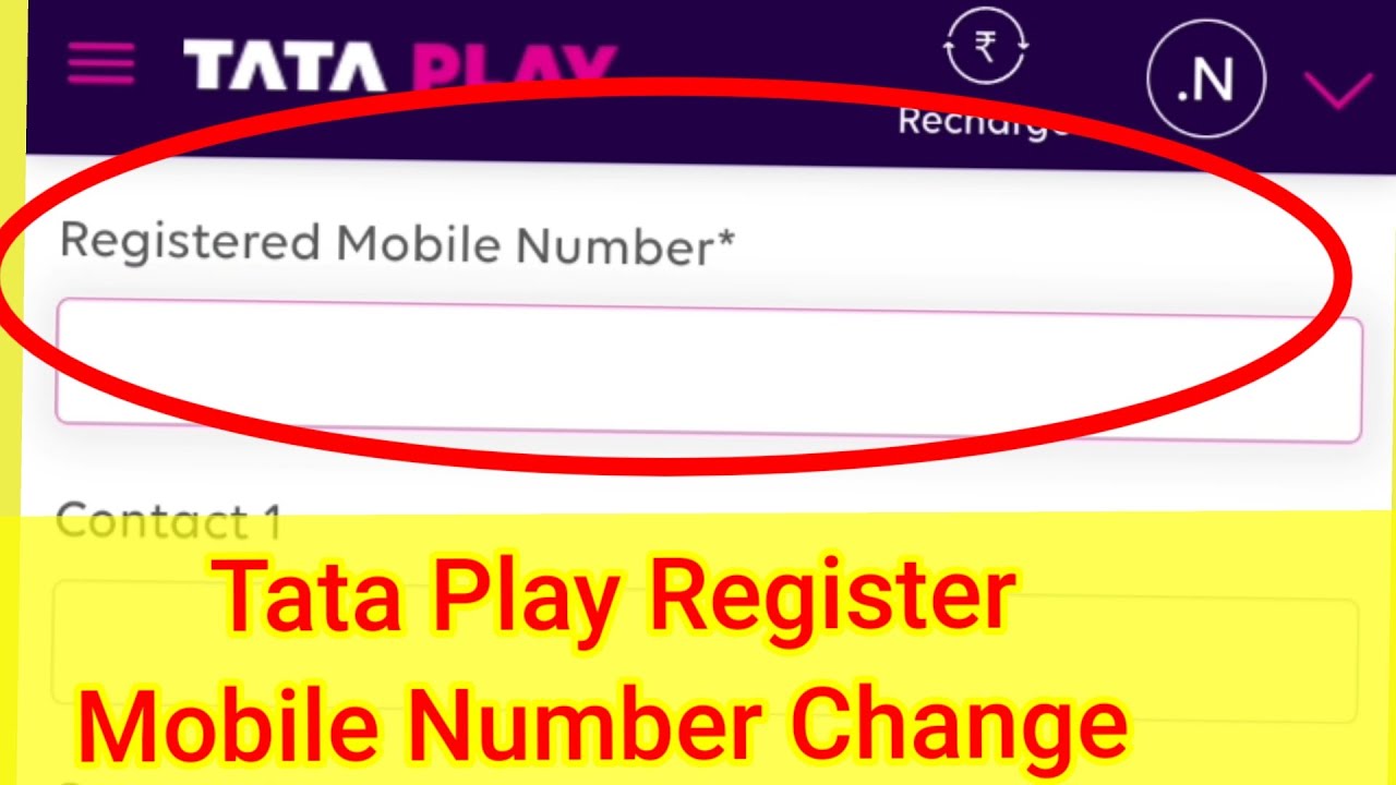 Tata Play App Me Mobile Number Kaise Change Kare - YouTube