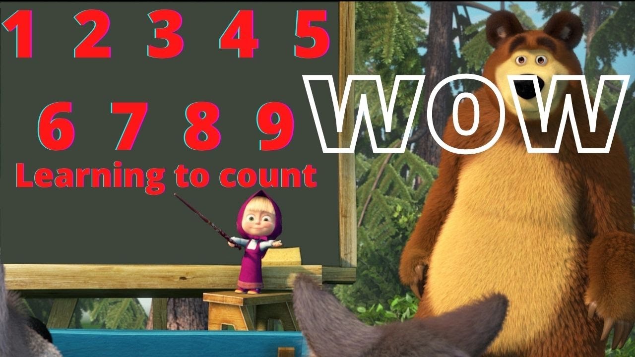 Masha and the bear learn numbers | learn numbers | Masha and the bear ...