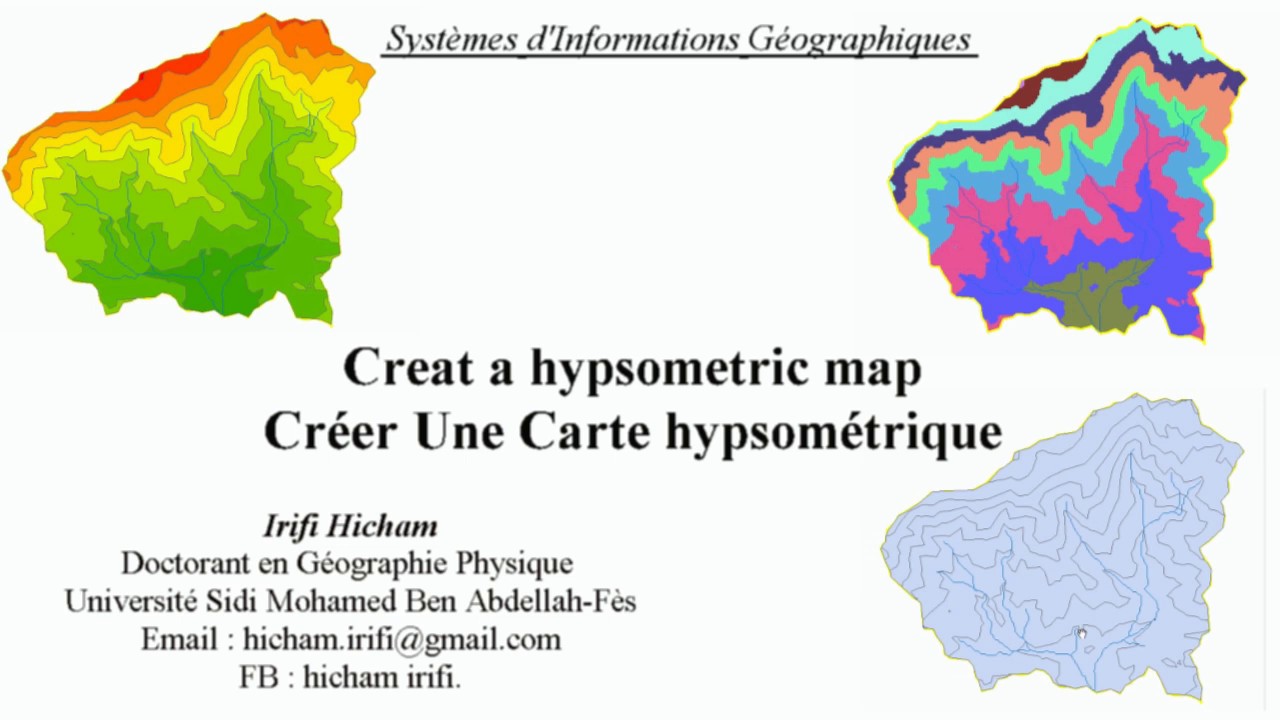 Creat a hypsometric map/ Créer une carte hypsométrique sous ArcGIS 10.3 ...