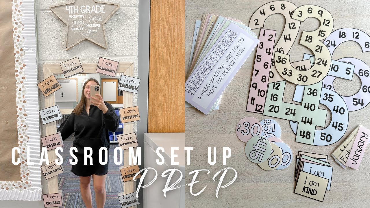 Classroom Set Up Prep Vlog: decor, projects, + getting organized! - YouTube