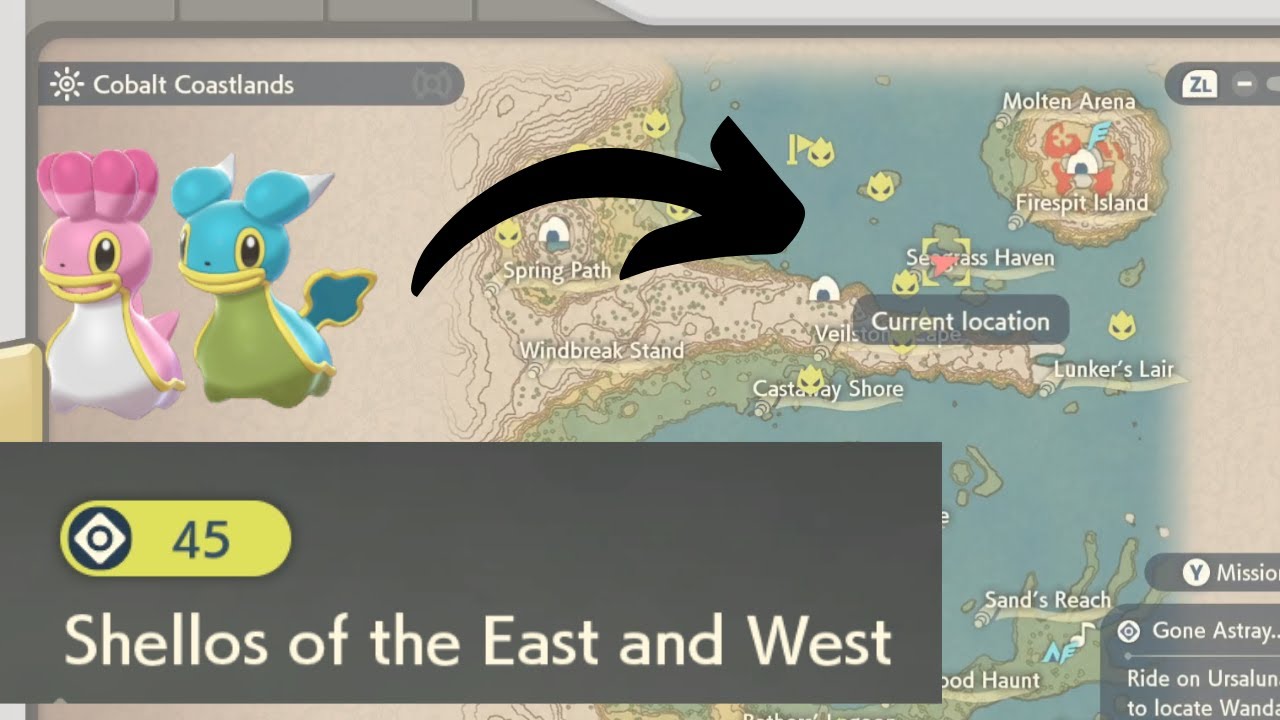 Request 45 Shellos of the East and West Guide - Pokémon Legends Arceus ...