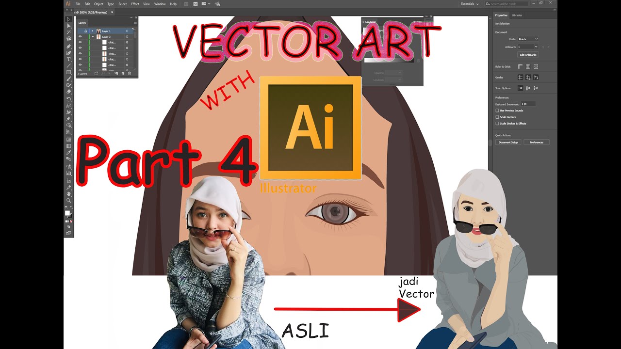 Vector Art Tutorial With Adobe Ilustrator | Part 4 - YouTube