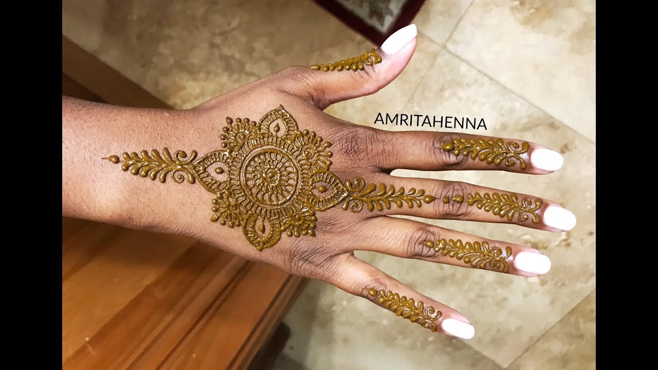 NEW ARABIC GULF HENNA MEHNDI DESIGN FOR HANDS | EASY BEAUTIFUL ARABIC ...
