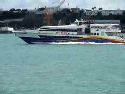 Fast Ferry 'Jet Raider' Auckland New Zealand - YouTube