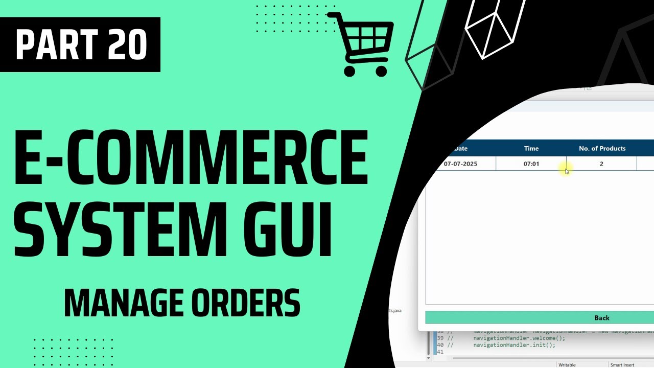 E-Commerce System Java GUI - Manage Orders: View, Cancel, Update Status ...