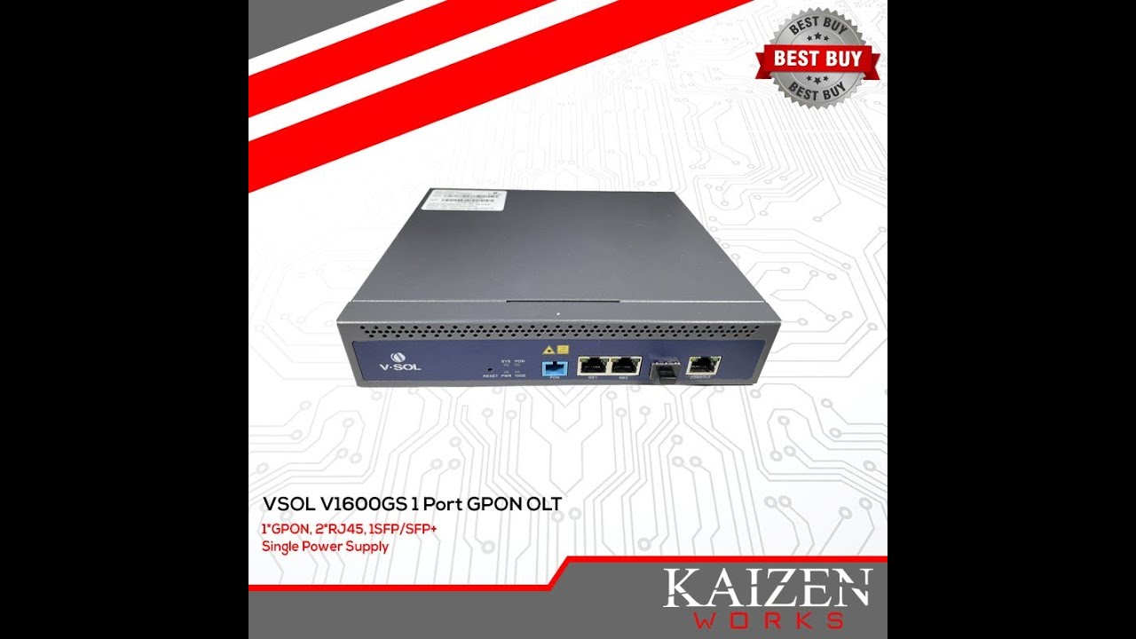 VSOL 1 GPON OLT Plug & Play (No VLAN) - YouTube