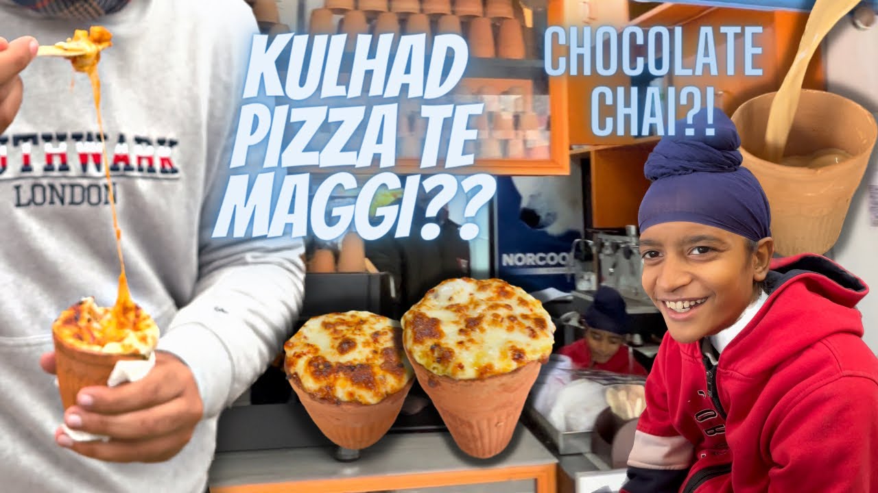 Kulhad pizza ਤੇ kulhad maggi | chocolate chai |mohali| indian street ...