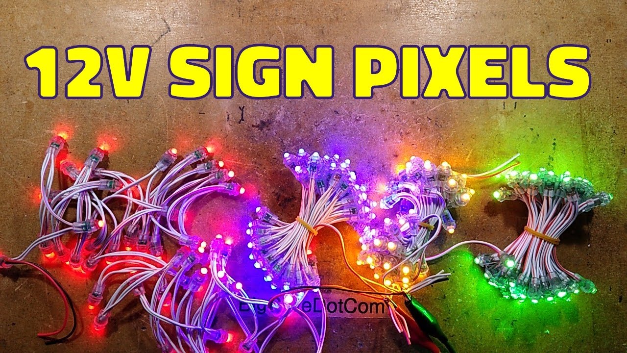 Inside 12v fixed colour LED sign pixels - YouTube