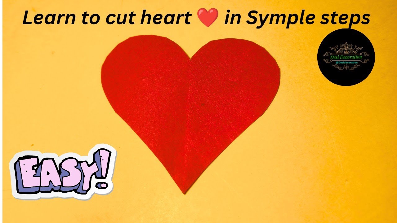 simple way to cut heart | ️ @DesiDecoration #diy - YouTube