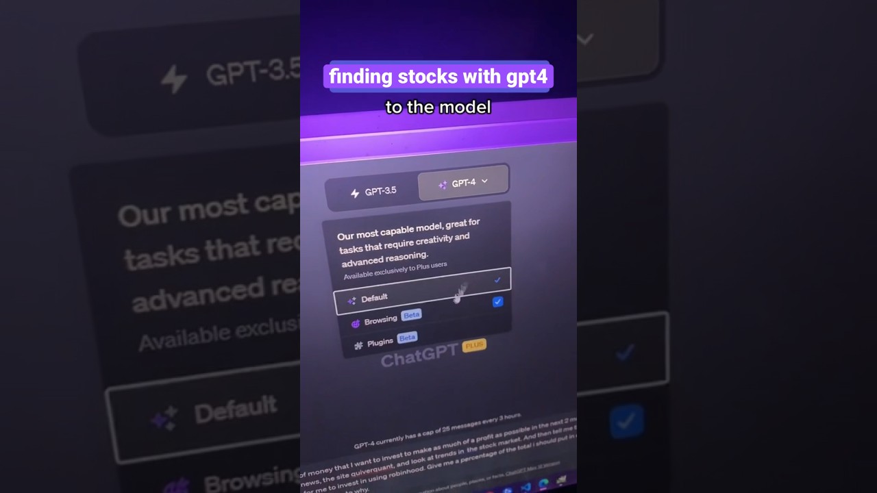 how to find stocks with chat gpt - YouTube