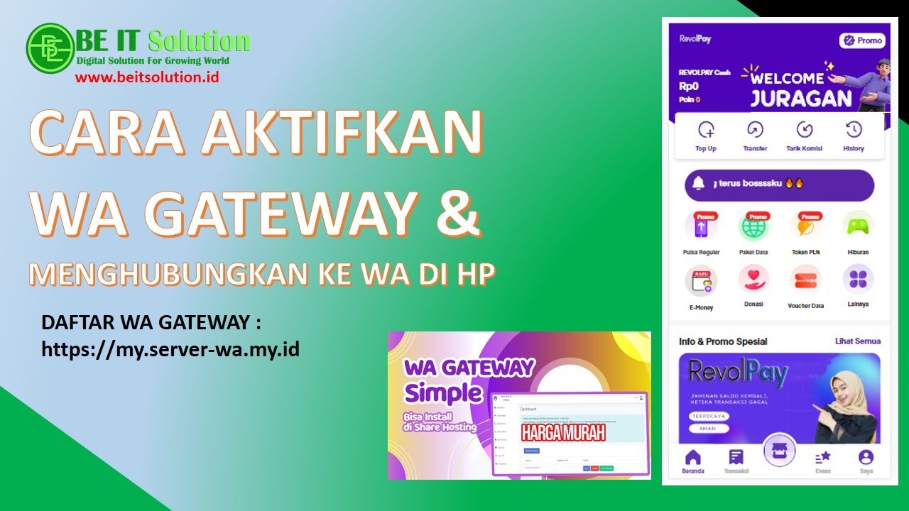 CARA DAFTAR WA GATEWAY DAN MENGHUBUNGKAN KE WA DI HP - YouTube