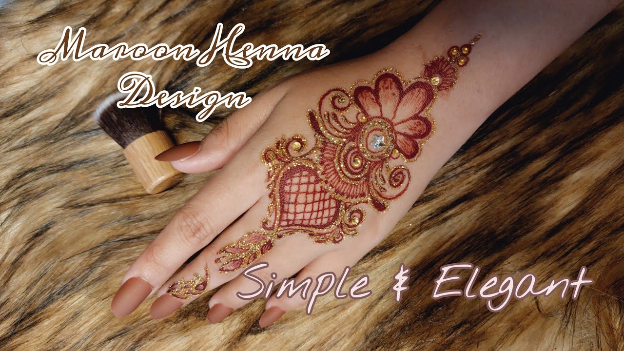 Henna Time !!! Design henna maroon yang gampang banget untuk pemula ...
