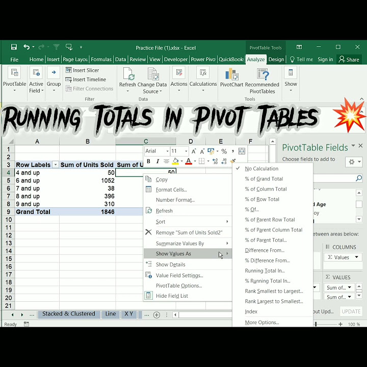 Running Totals in Pivots - YouTube