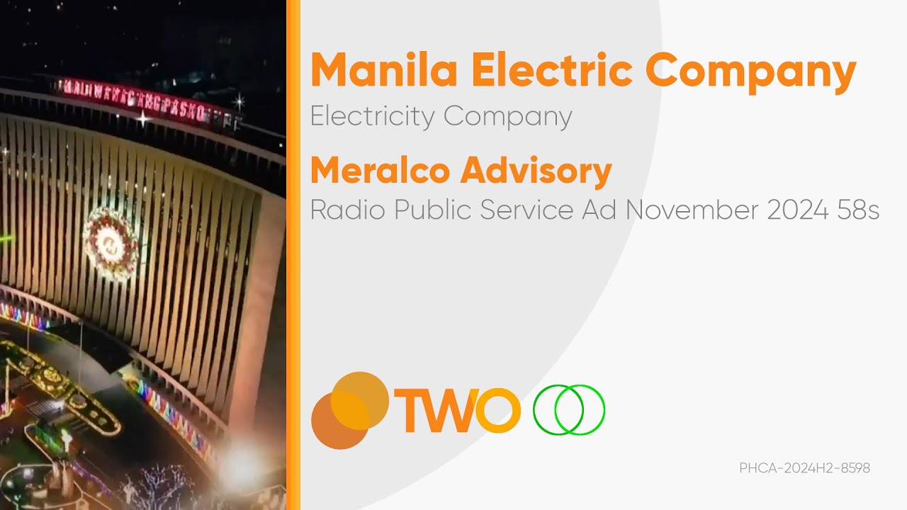 Meralco Advisory Radio Public Service Ad November 2024 58s [ST] - YouTube