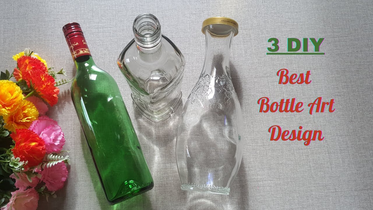 3 Best Bottle Art Design Ideas | Waste Bottle Reuse Ideas | Waste ...