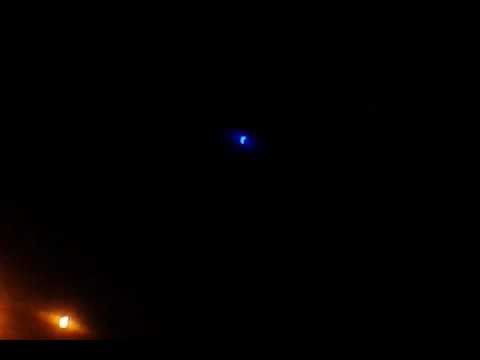 Strange blue light in the sky! UFO? - YouTube