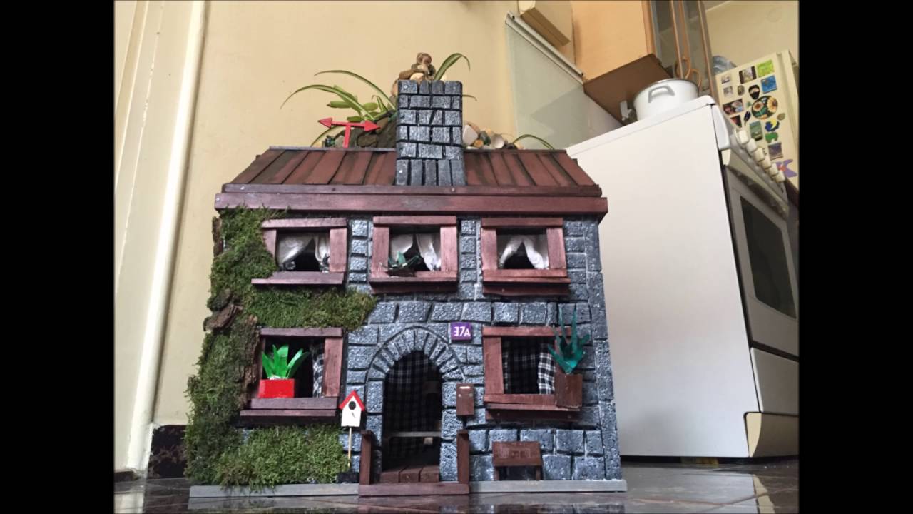 Stone house model - DIY - YouTube