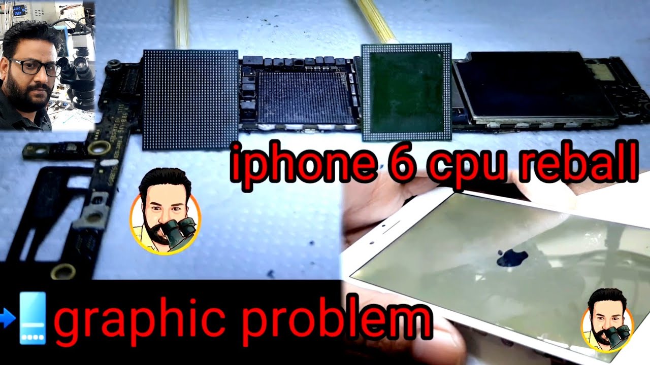 iphone 6 cpu reballing / iphone 6 lcd graphic light cpu problem solution #iphone6 - YouTube