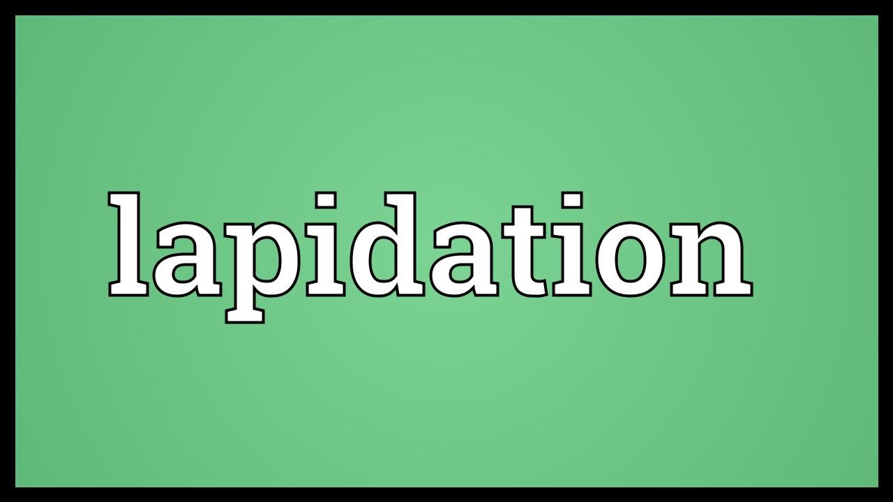 Lapidation Meaning - YouTube