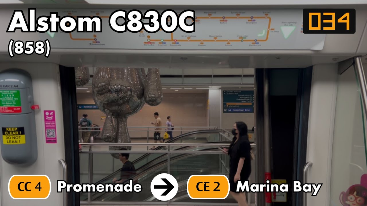[SMRT Trains] - Alstom C830C, (858), (T034), (Promenade - Marina Bay ...