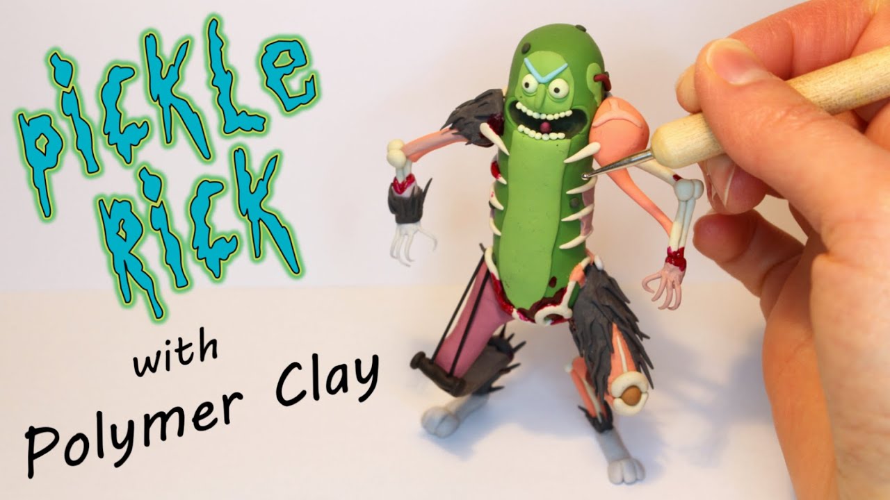 Pickle Rick (Rick and Morty) with Polymer Clay - YouTube