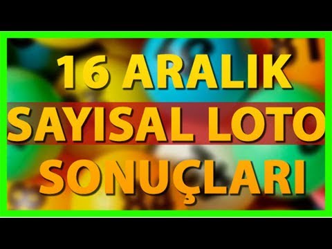 Sayısal loto sonuçları 16 aralık akşamı milli piyango idaresi tarafından yayımlandı