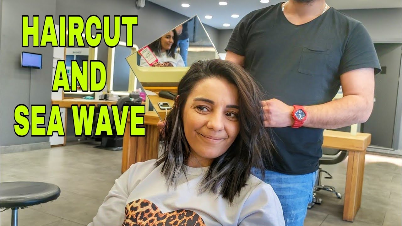 TRENDY HAIRCUT FOR WOMEN AND SEA WAVE HAIRSTYLE - YouTube