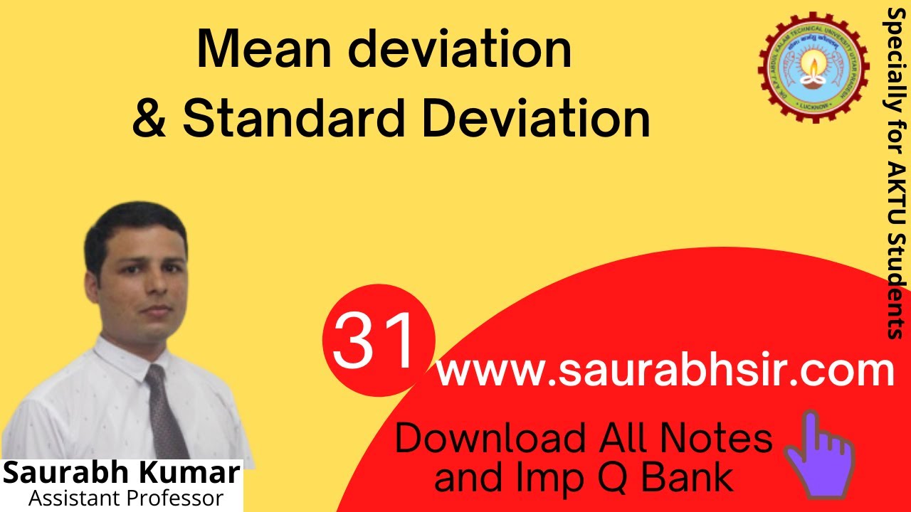 𝐋-𝟑𝟏|-- 𝐌𝐞𝐚𝐧 𝐝𝐞𝐯𝐢𝐚𝐭𝐢𝐨𝐧 𝐚𝐧𝐝 𝐒𝐭𝐚𝐧𝐝𝐚𝐫𝐝 𝐃𝐞𝐯𝐢𝐚𝐭𝐢𝐨𝐧 - YouTube