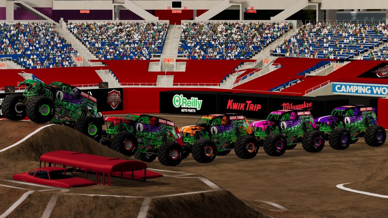 World Finals 22 Grave Digger Color Schemes Encore! - YouTube
