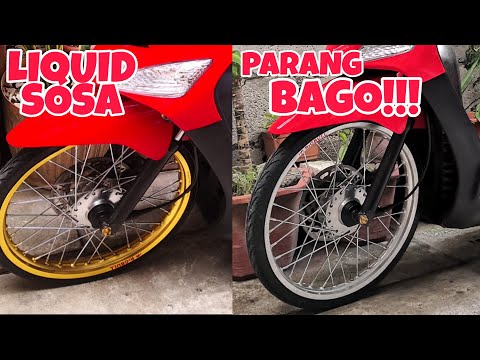 Mio red's GOLD RIMSET turns into SILVER, LIQUID SOSA GAMING! (YAMAHA MIO SPORTY)