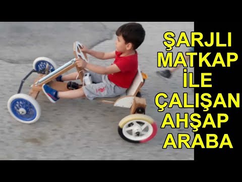 Şarjlı Matkap ile Çalışan ahşap araba nasıl yapılır? (DIY Drill powered Go Kart )