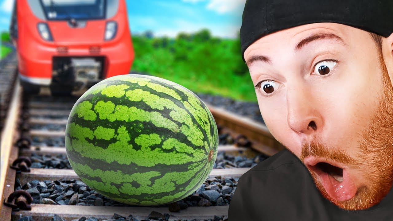 Watermelon VS A Train... - YouTube