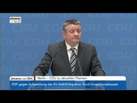 Pressekonferenzen der CDU zu aktuellen Themen - VOR ORT am 27.05.2013