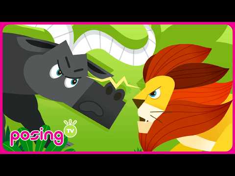 🦁Fight in the savanna🐃 | Animalsong | PosingTV