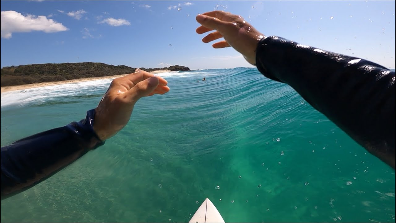 GLASSIEST WAVES EVER AT SECRET BREAK! (RAW POV SURFING) - YouTube